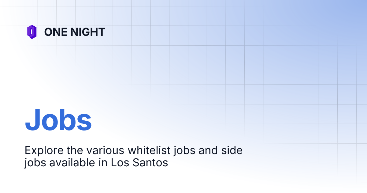 Jobs | ONE NIGHT
